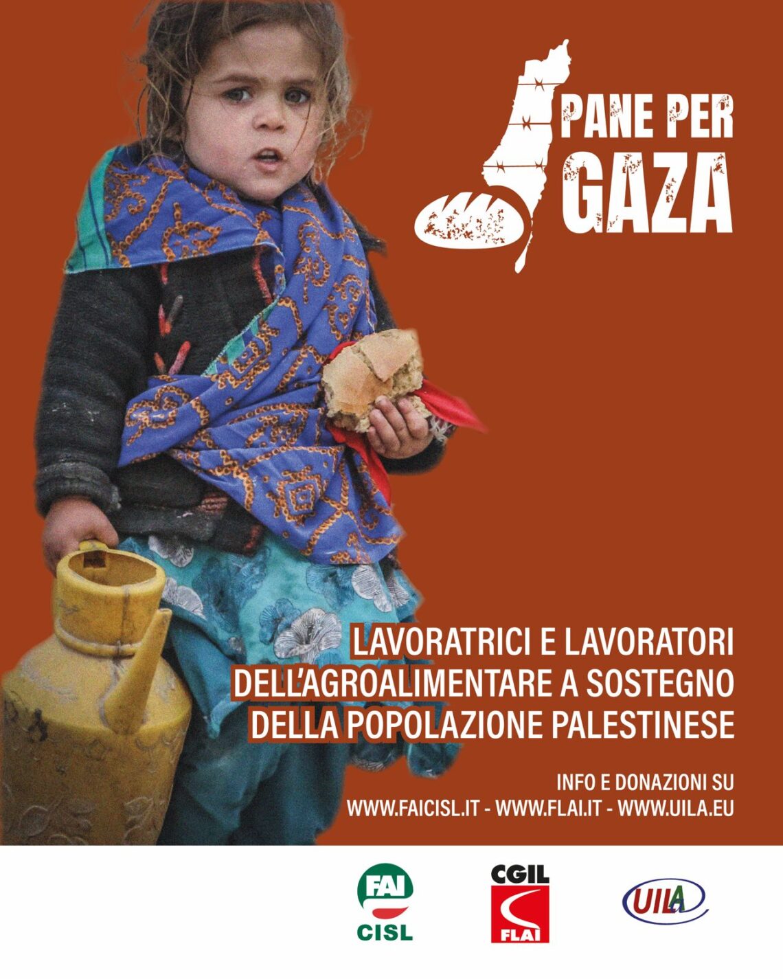 “PANE PER GAZA": FAI CISL, FLAI CGIL E UILA UIL MOBILITANO IL SETTORE ...
